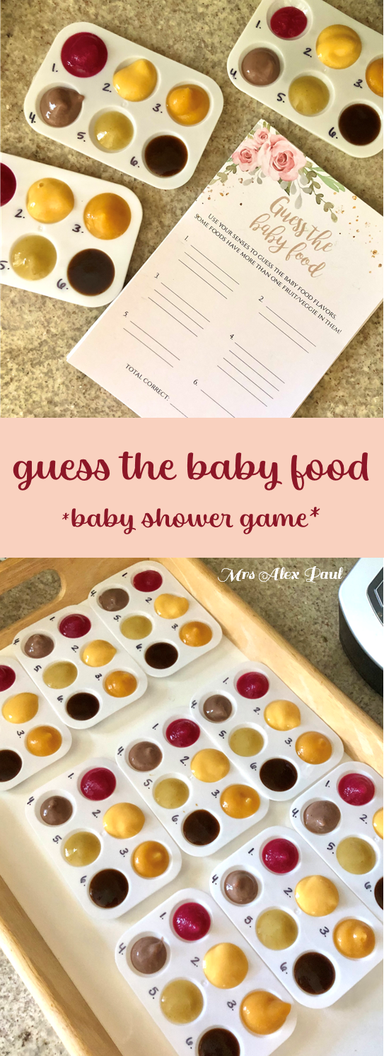 Guess the Baby Food – Baby Shower Game | Mrs Alex Paul